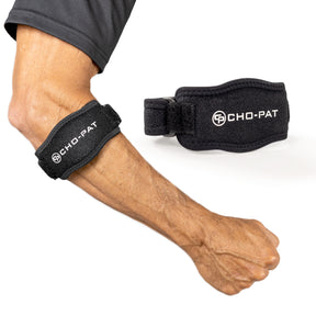Cho-Pat Tennis Elbow Strap, Adjustable Forearm Support, Black, One Size ...