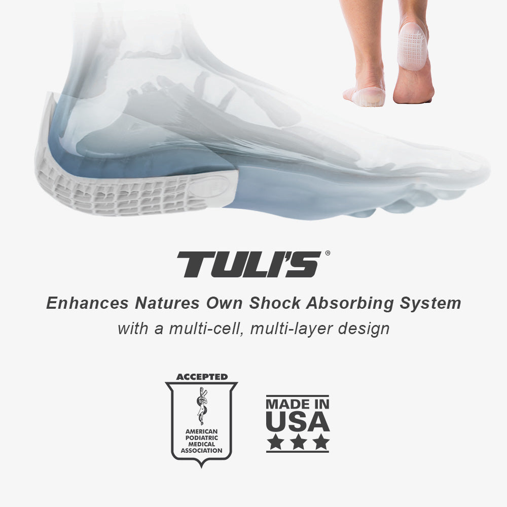 Tuli's Heavy Duty GEL Heel Cups | Heel Cushions for Plantar Fascia ...