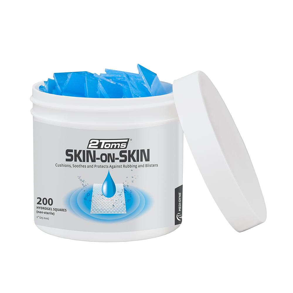 2Toms Skin-on-Skin Hydrogel Pads - 1" Squares Jar of 200 | Medi-Dyne